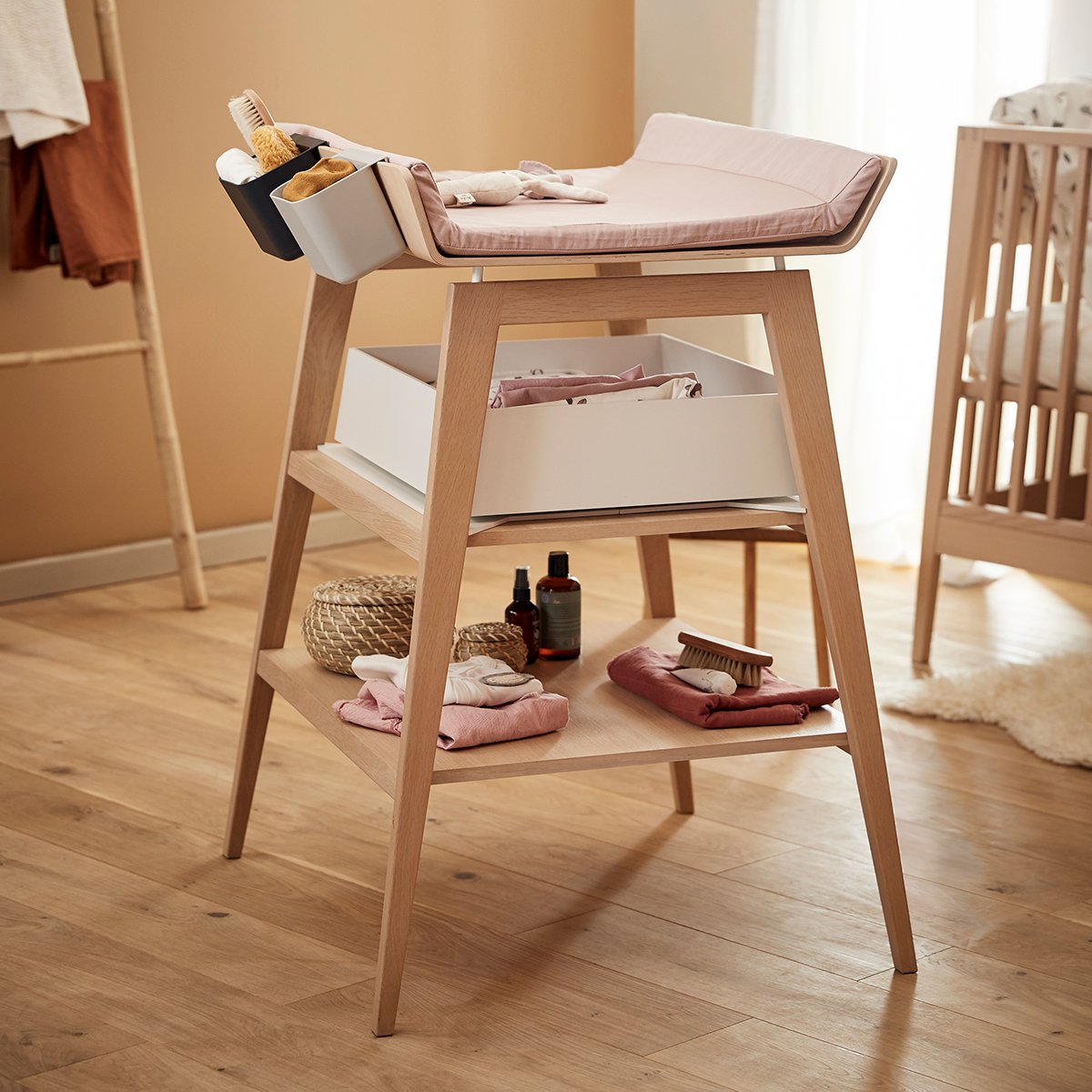 Leander, Linea Changing Table Beech at Bygge Bo Baby & Kids Store